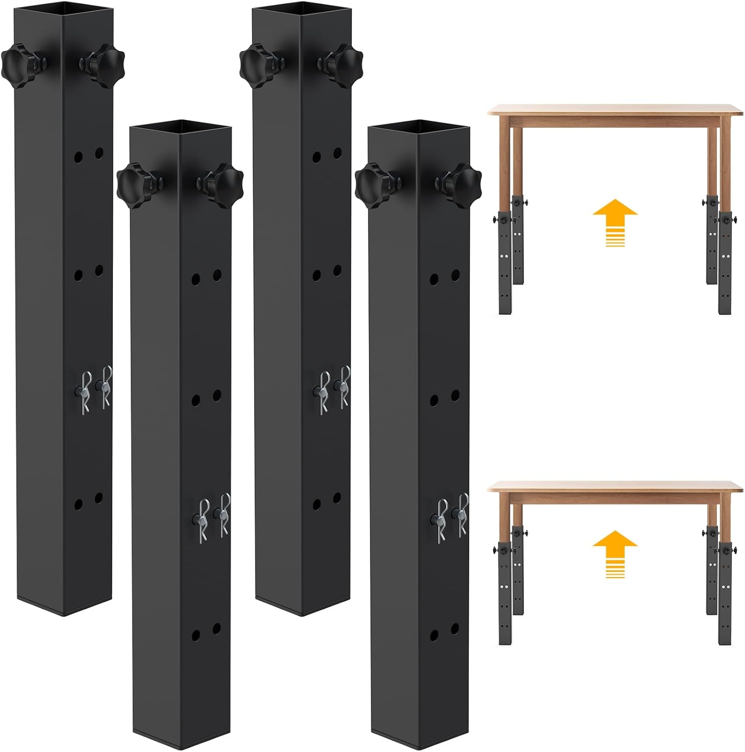 Amazon.com: Famiron 4 Pcs Table Leg Extenders for Folding Tables, 4 ...