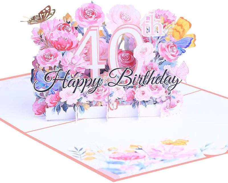  : Happy 40th Birthday Card, 40th Birthday Cards For Women 