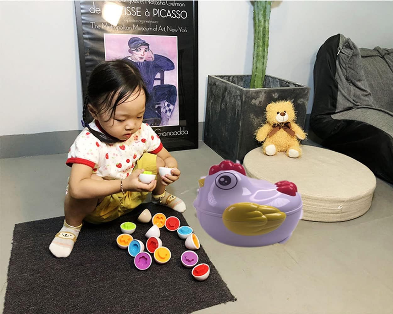 Huevos de Pascua a juego 12 piezas de juego educativo para preescolar ...