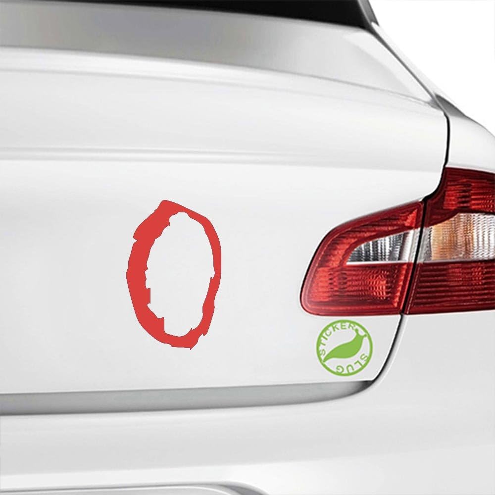 Amazon.com: Number 0 Style #49 (Zero) Decal Sticker (red, 8 inch) Red ...