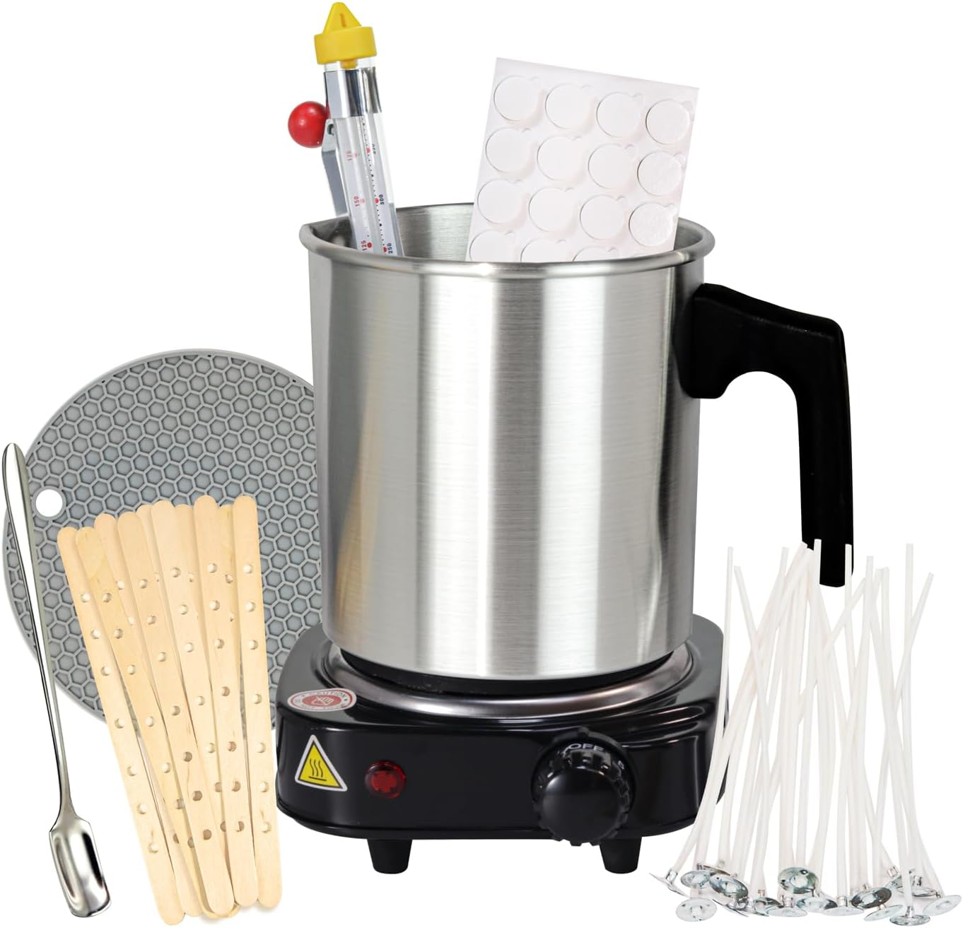 Amazon.com: Aroparc Candle Making Kit with Wax Melter, 40 oz Double ...
