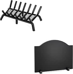 Amazon.com: INNO STAGE 24 Inch Fireplace Grates, 26" Fireback : Home ...