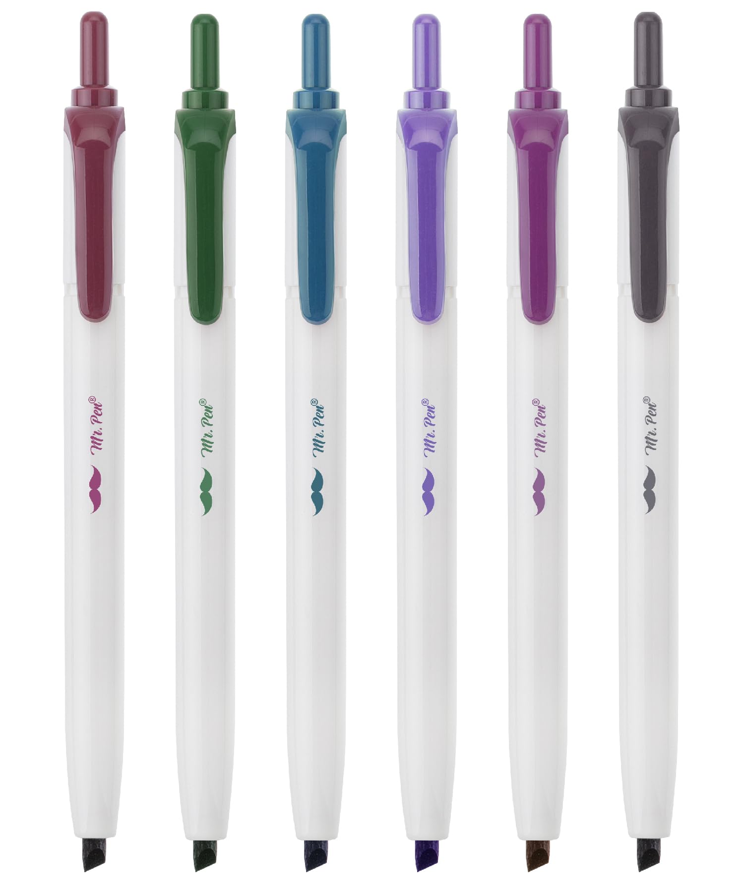 Amazon.com : Mr. Pen- Retractable Permanent Markers, 6Pack, Chisel Tip ...