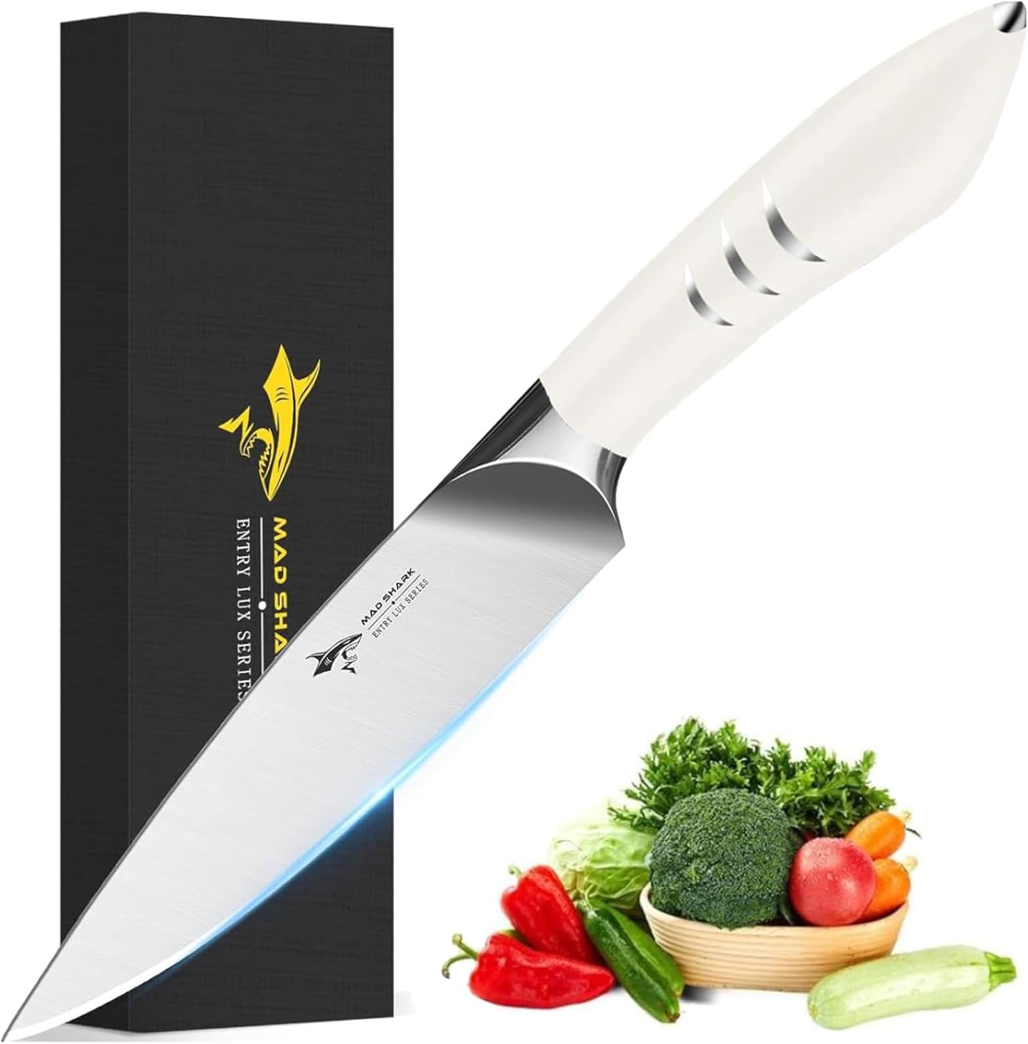 Amazon.com: MAD SHARK Paring Knife 5 Inch Ultra Sharp Fruit Knife ...