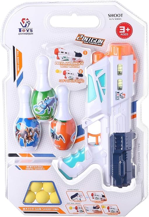 Star Impex Star 2 in 1 Gun Toy with Liquid Water Fun and Target Shoot ...