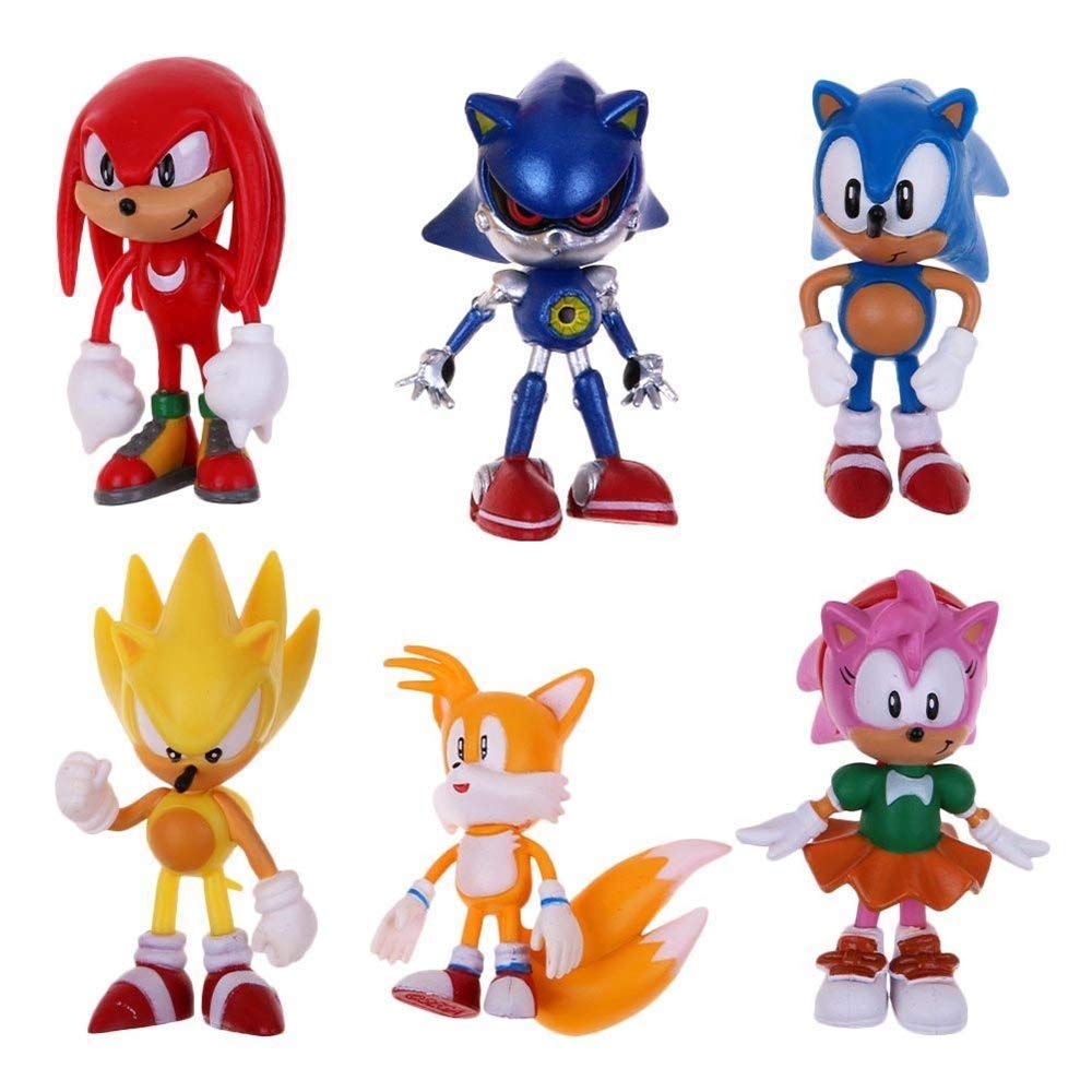 Sonic The Hedgehog Action Figures 6 Pack Collectible Figures Highly ...