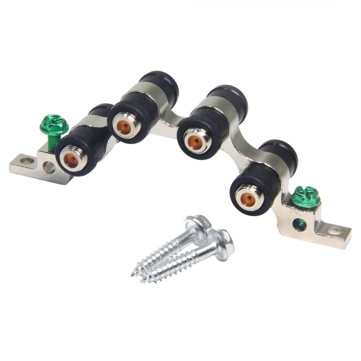 Buy Coaxial Grounding Block, Ancable Quad F Pin Female Ground Block for ...