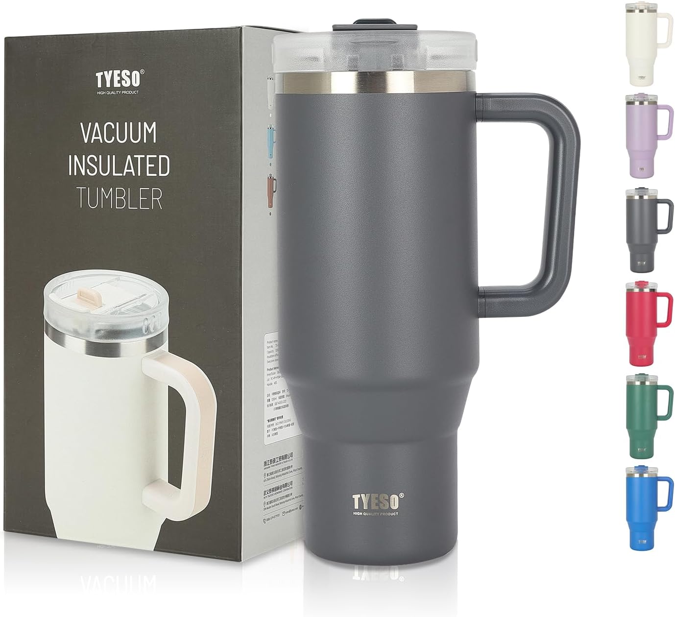 Amazon.com | Riley Joy 40 oz Stainless Steel Tumbler with Handle ...