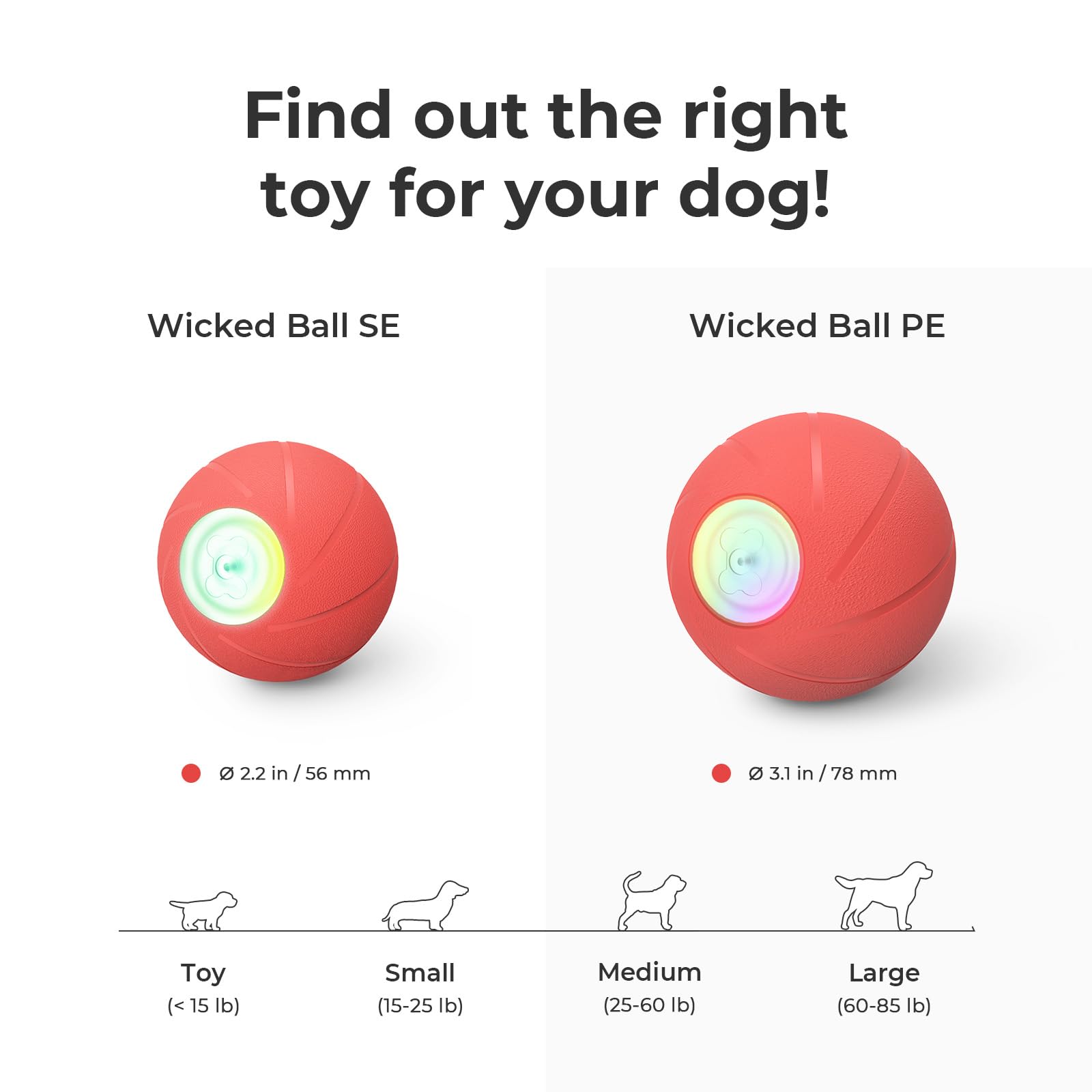 Cheerble [Enhanced Rubber Version] Smart Interactive Dog Toy, Wicked ...