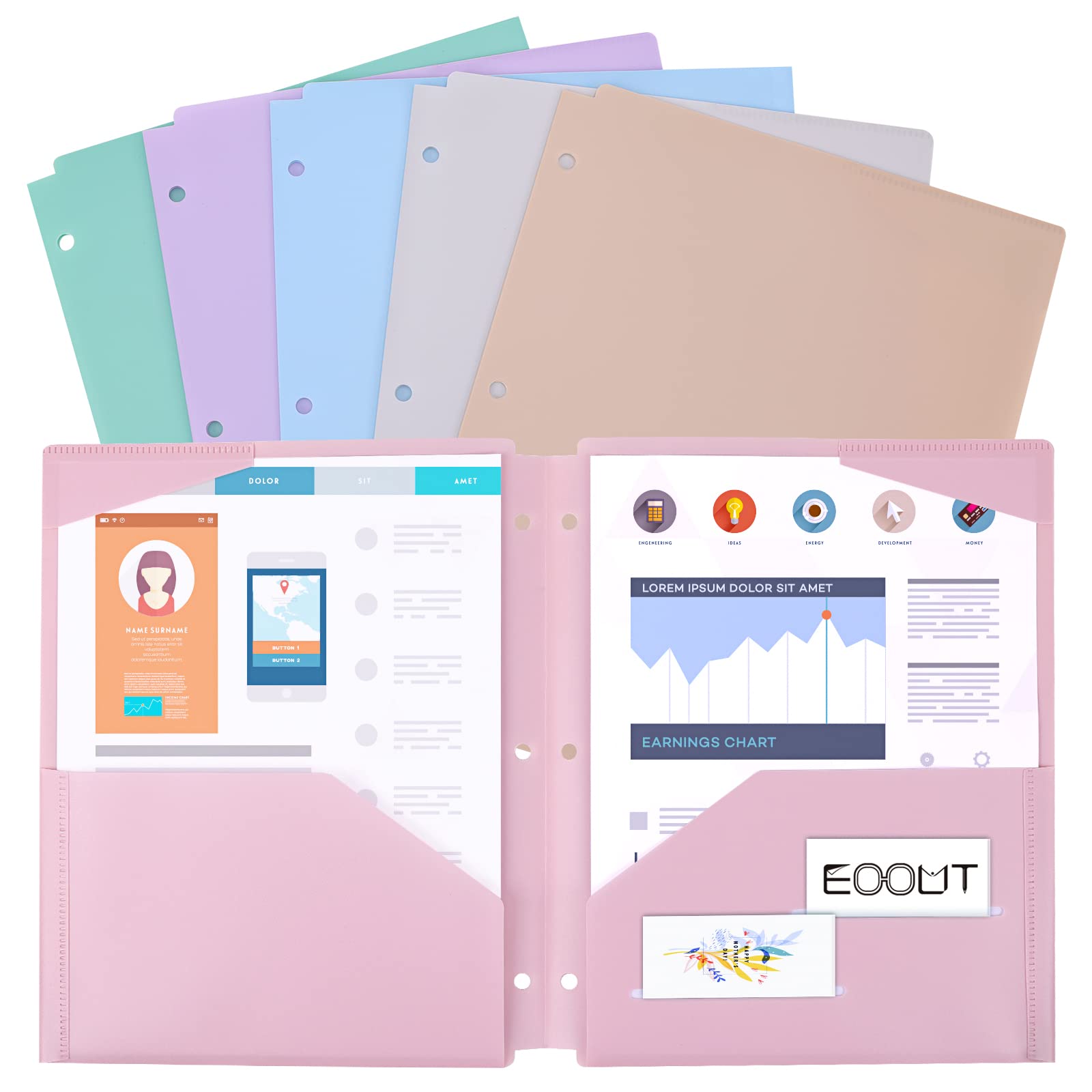 Snapklik.com : EOOUT 6pcs Folders