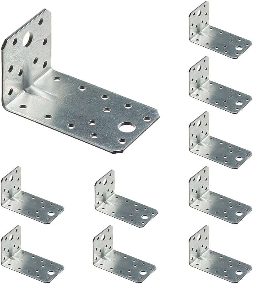 VHG Corner Brackets Wood Connectors - Pack of 10 pcs (90 x 50 x 55 x 2. ...