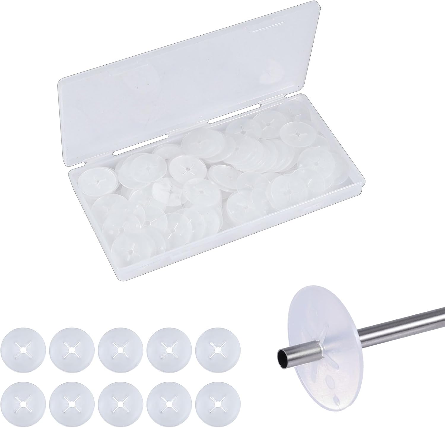 Amazon.com: 200pcs Peg Hook Stoppers, 1 Inch Inventory Control Clips ...