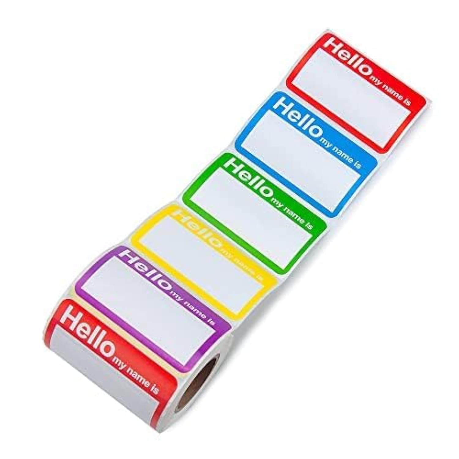 L LIKED 400 Pcs Hello My Name is Stickers, 3.5x2.25 Inches Colorful ...