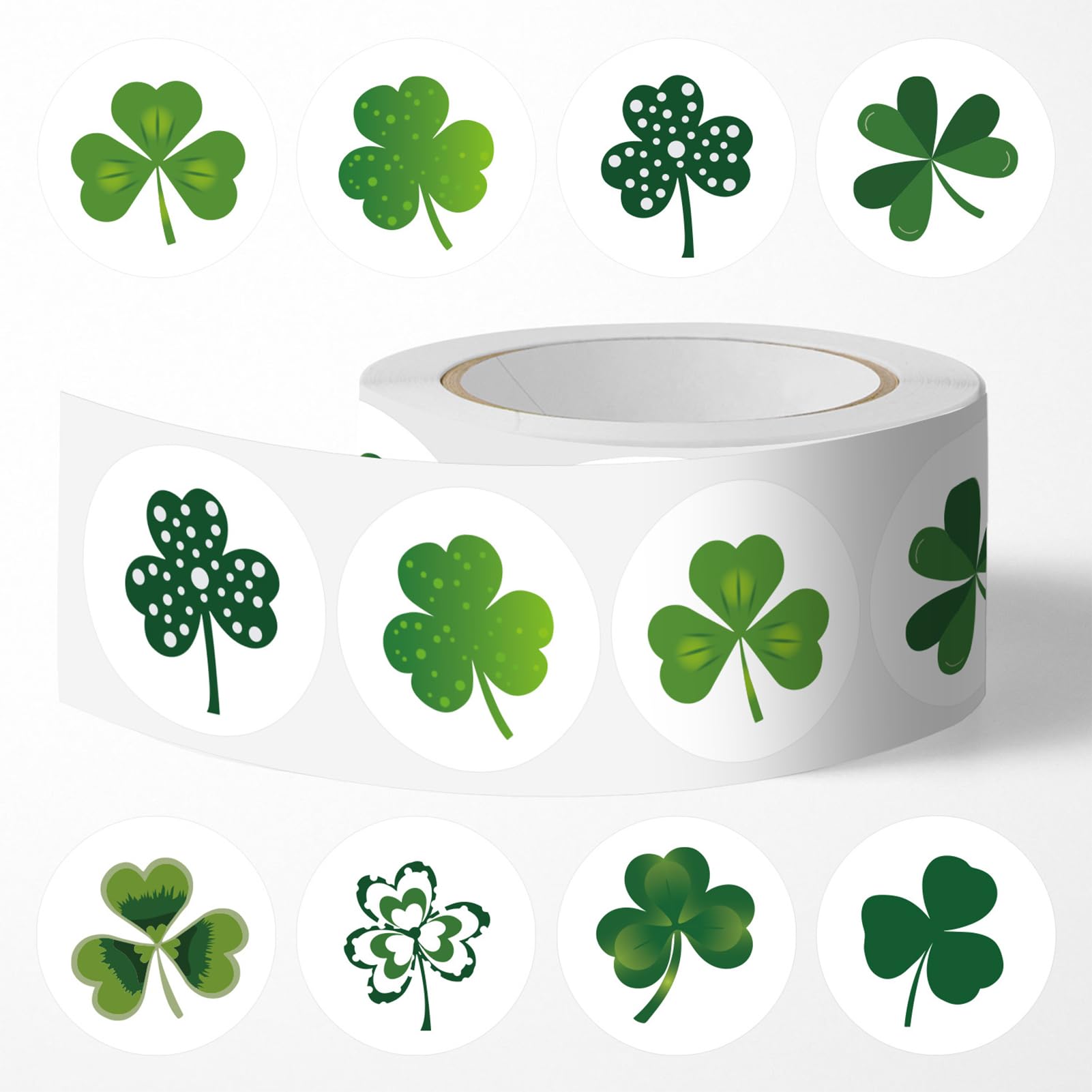 Amazon.com: 1 Roll 500 Pcs St Patricks Day Stickers Shamrock Stickers ...