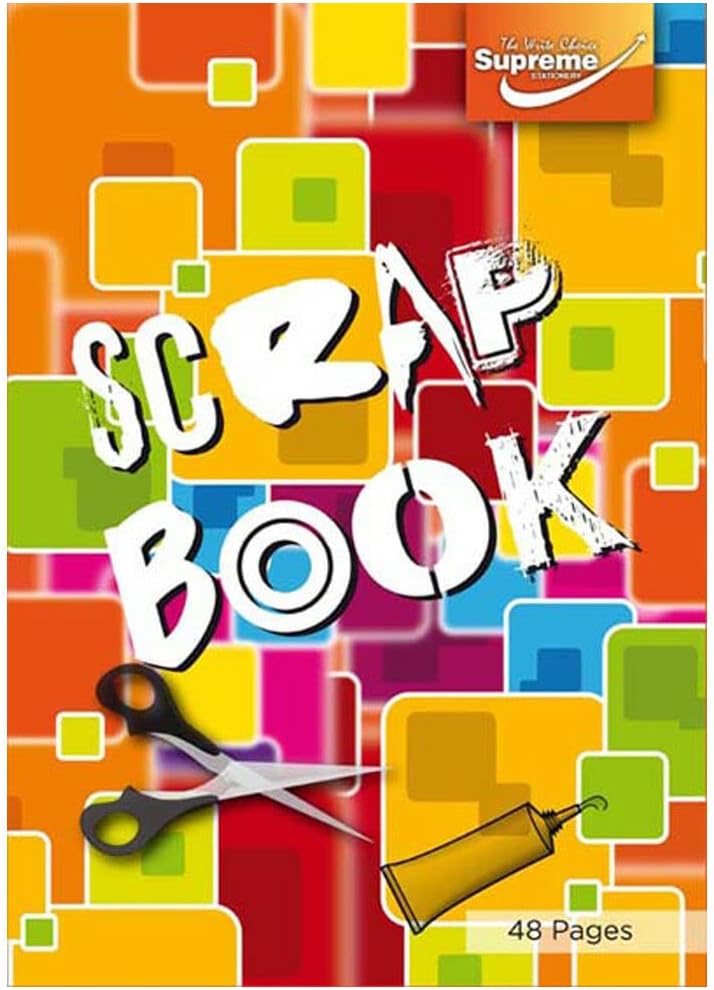 Silvine Perfect Bound Multicloured Scrapbook. 80 Assorted Colour Pages ...