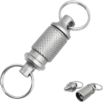 Amazon.com: GLEXQLAO Titanium Quick Release Keychain, Detachable Key ...