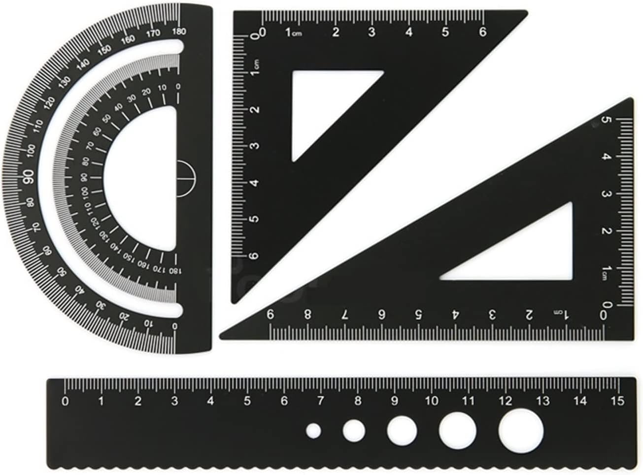 4 em 1 Régua de Metal Liga de Alumínio Régua de Ângulo Transferidor ...