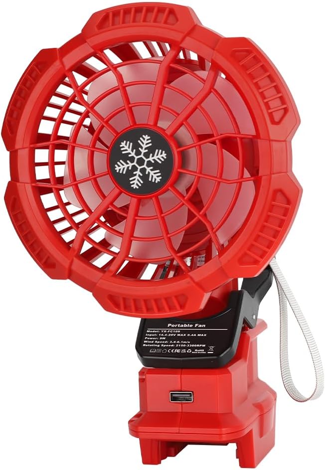 Amazon.com: WaxPar Clip Fan Compatible with Ryobi 18V Battery, 3 in 1 ...