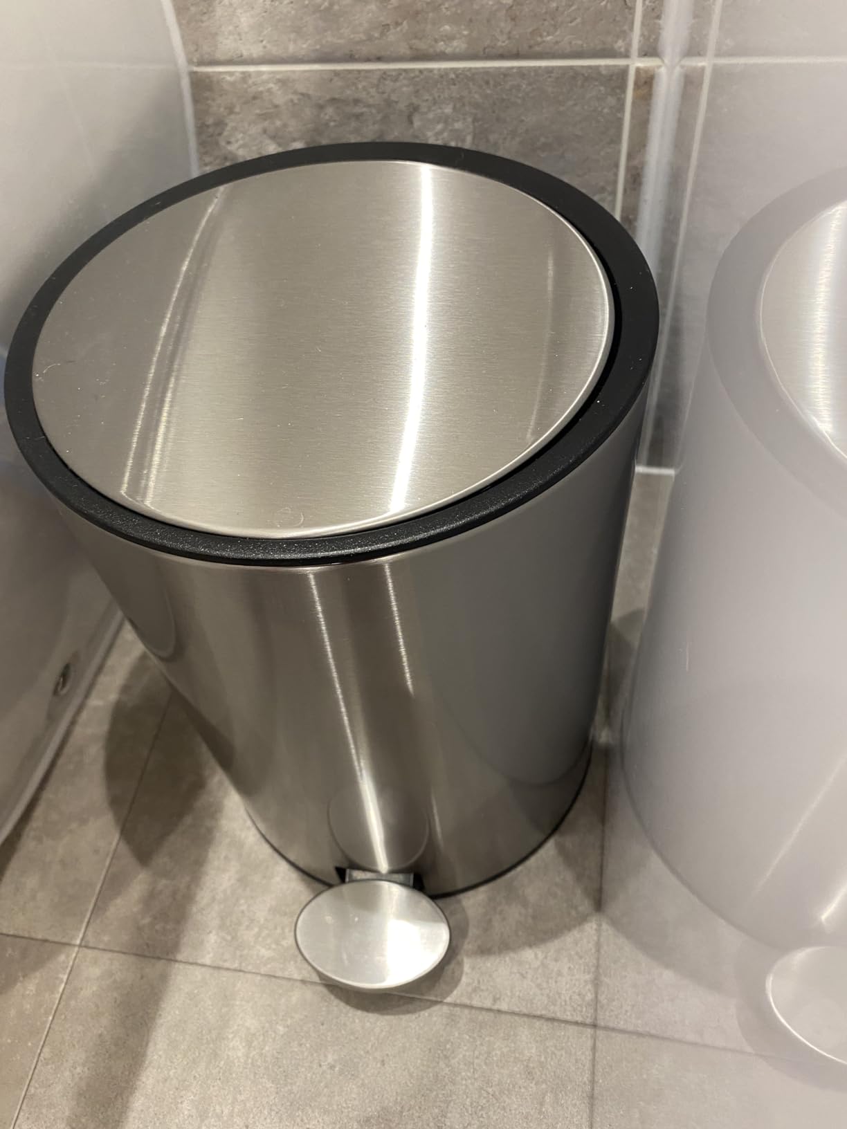 ASAB Pedal Bin | 3L Bathroom Bin With Lid Stainless Steel Small Toilet ...