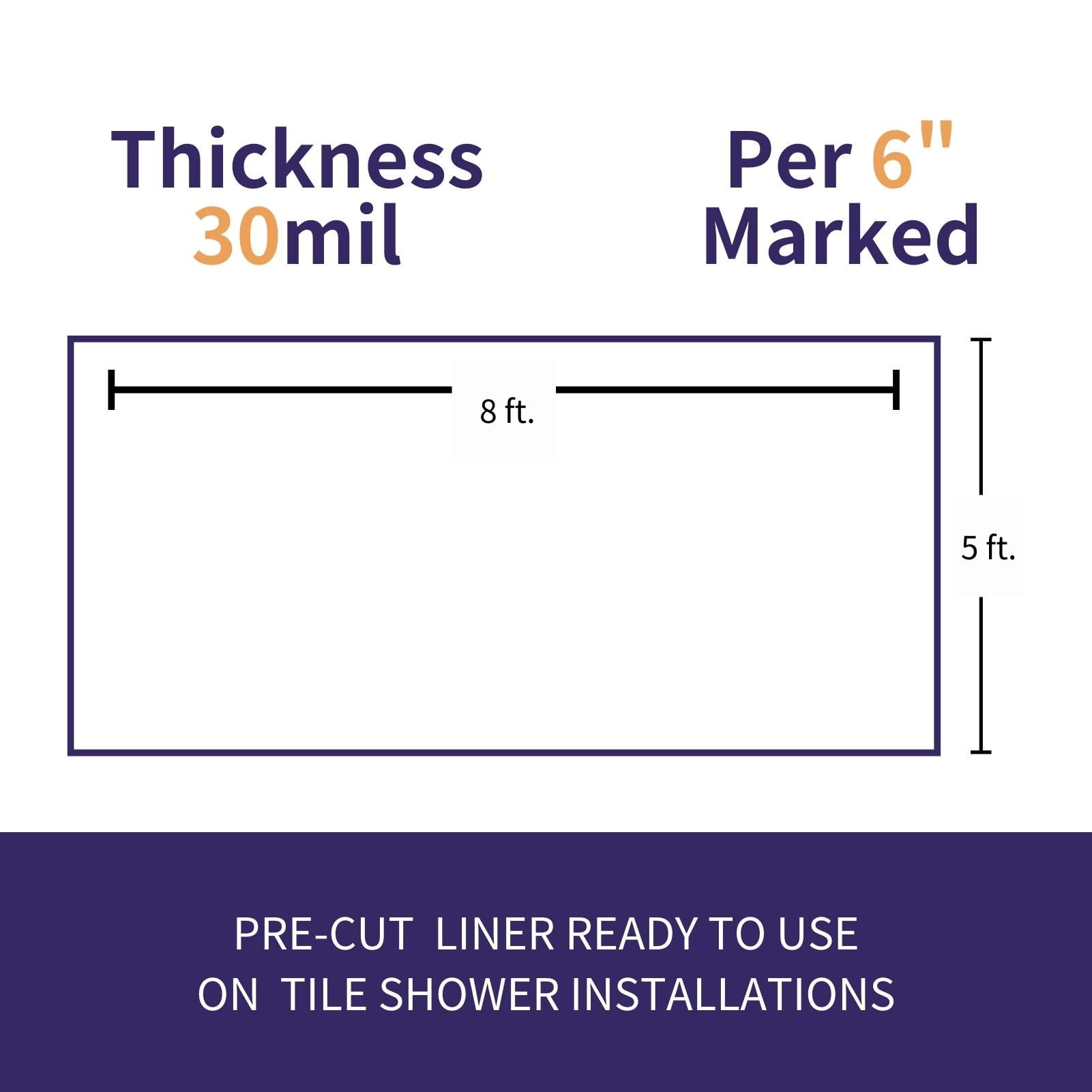Snapklik.com : SINGFORM 30 Mil Thickness 5 X 8 Shower Pan Liner PVC ...