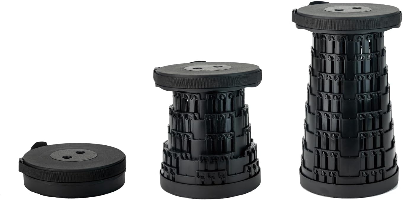 Juoe Taburete plegable mejorado, taburete plegable retráctil, taburete ...