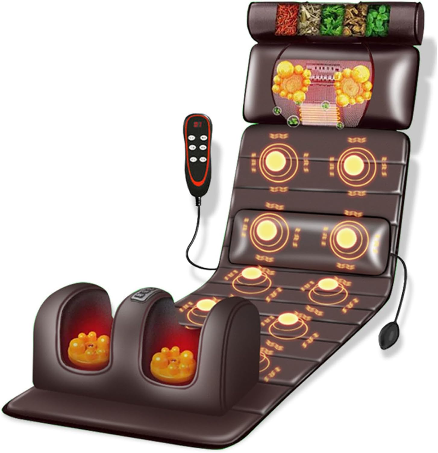 Amazon.com: ROLTIN Massage Mat with Heat 10 Vibrating Nodes Full Body ...