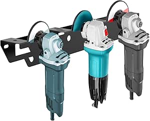 Angle Grinder Holder, 3 Bay Angle Grinder Rack, Carbon Steel Angle ...