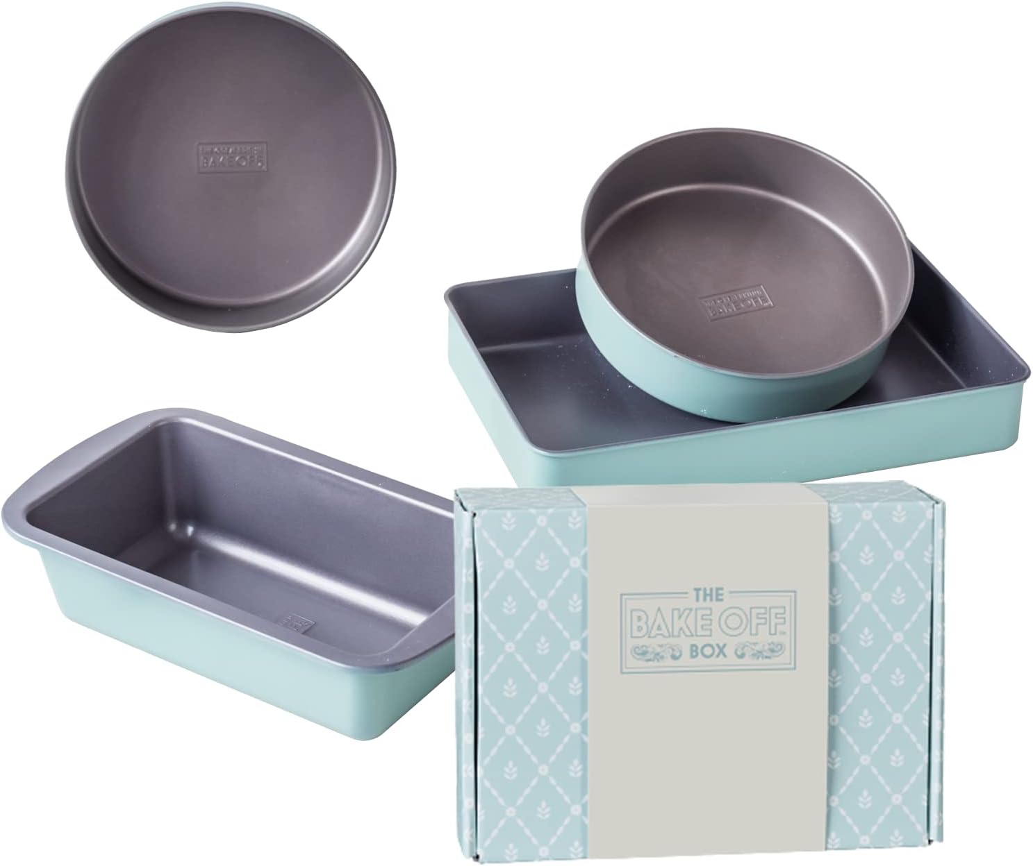 The Great British Bake Off Cake Tins for Baking Set, Inc.2 x Sponge Tin (20cm), Loaf Tin (2lb ...