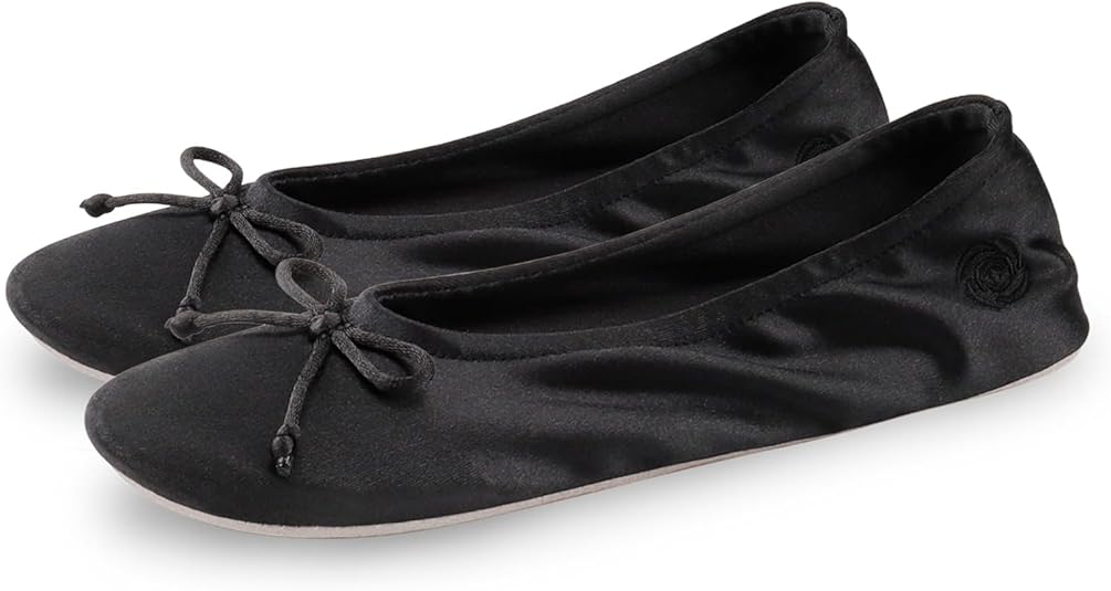 Amazon.com | BCTEX COLL Women’s Ballerina House Slippers with Bow ...