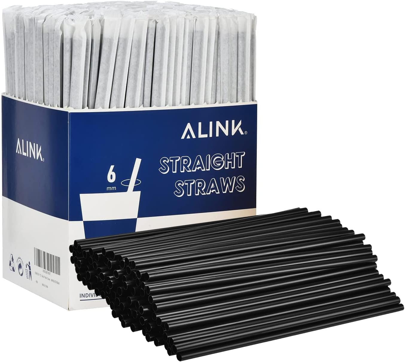 Amazon.com: Disposable Plastic Drinking Straws - Individually Paper ...