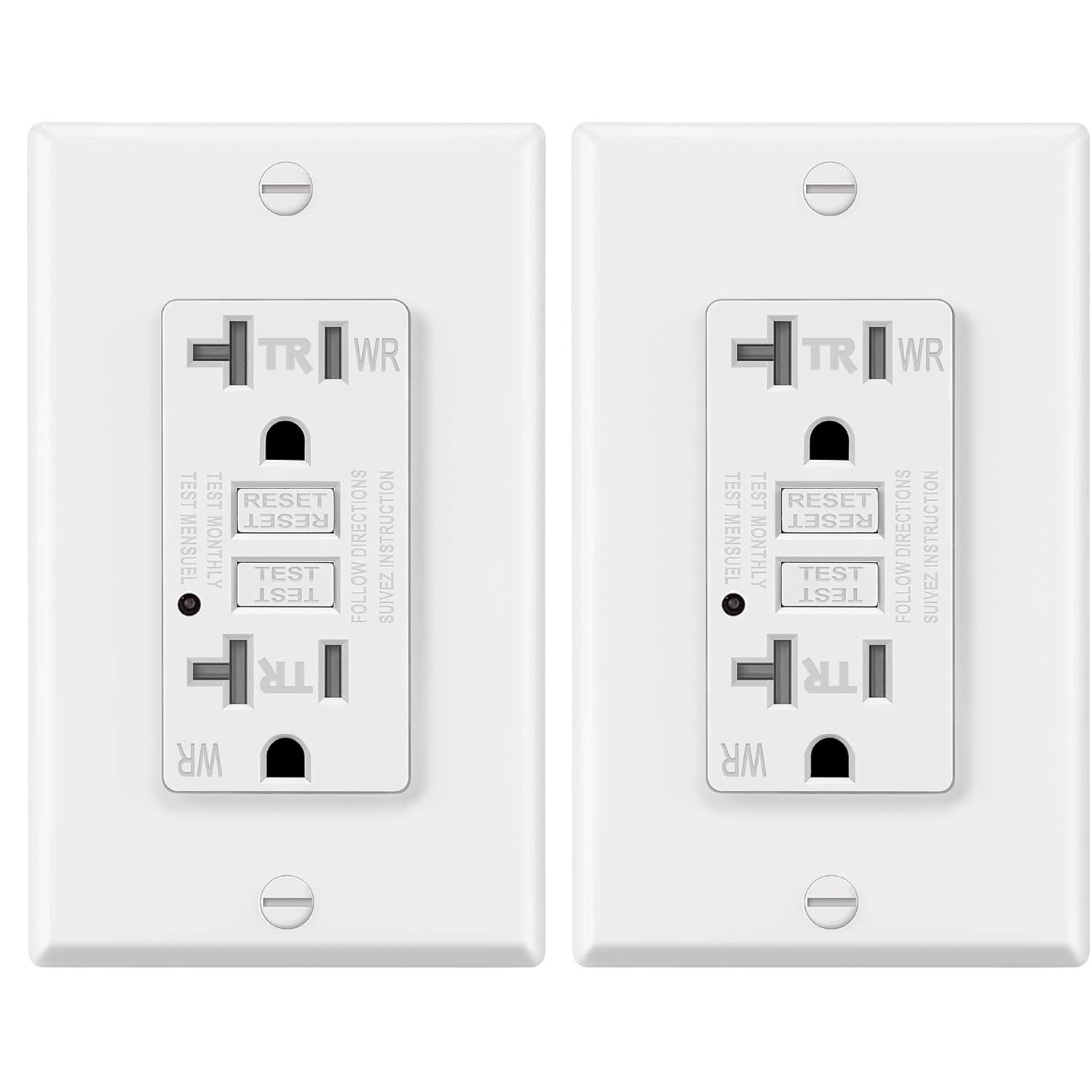 ELECTECK 2 Pack GFCI Outlets 20 Amp, Outdoor Weather Resistant (WR ...