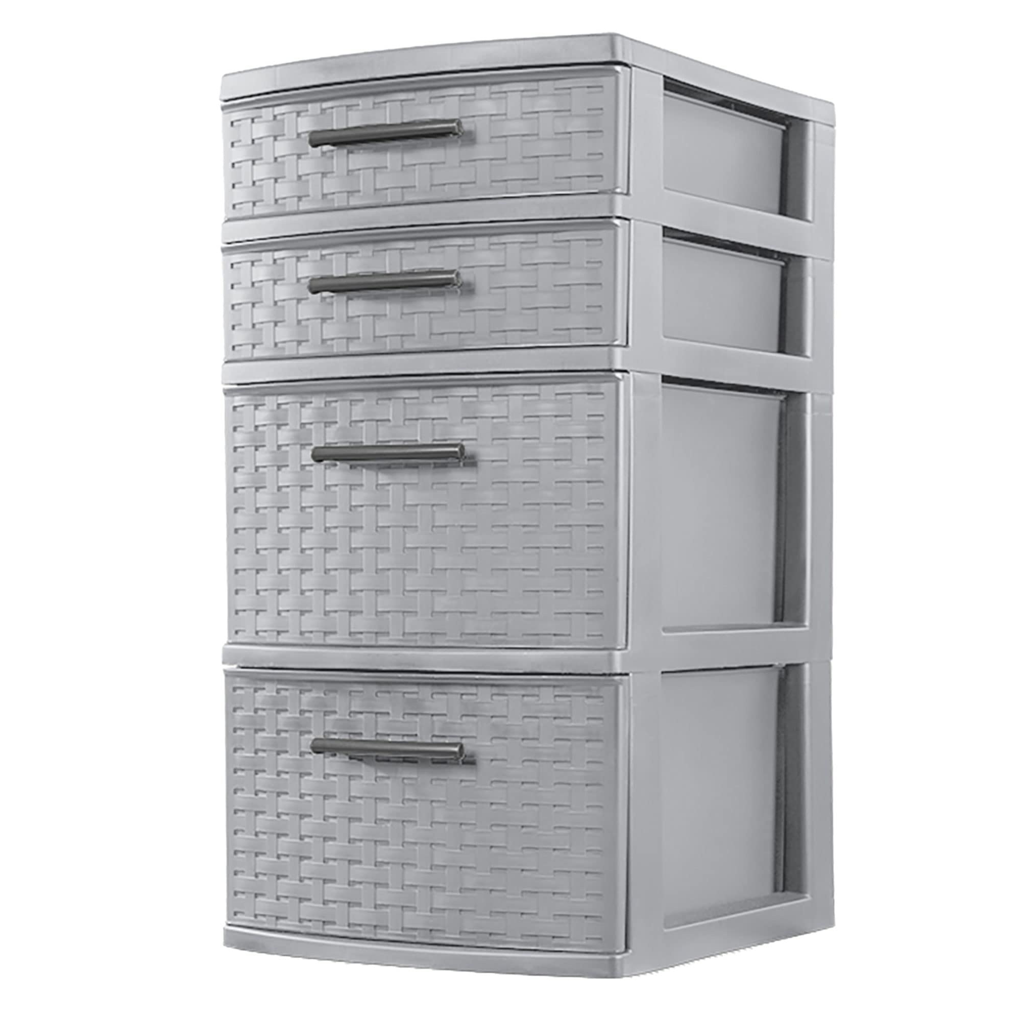 Buy Sterilite 26226A02 Plastic 4 Drawer Organizer Storage Tower with ...