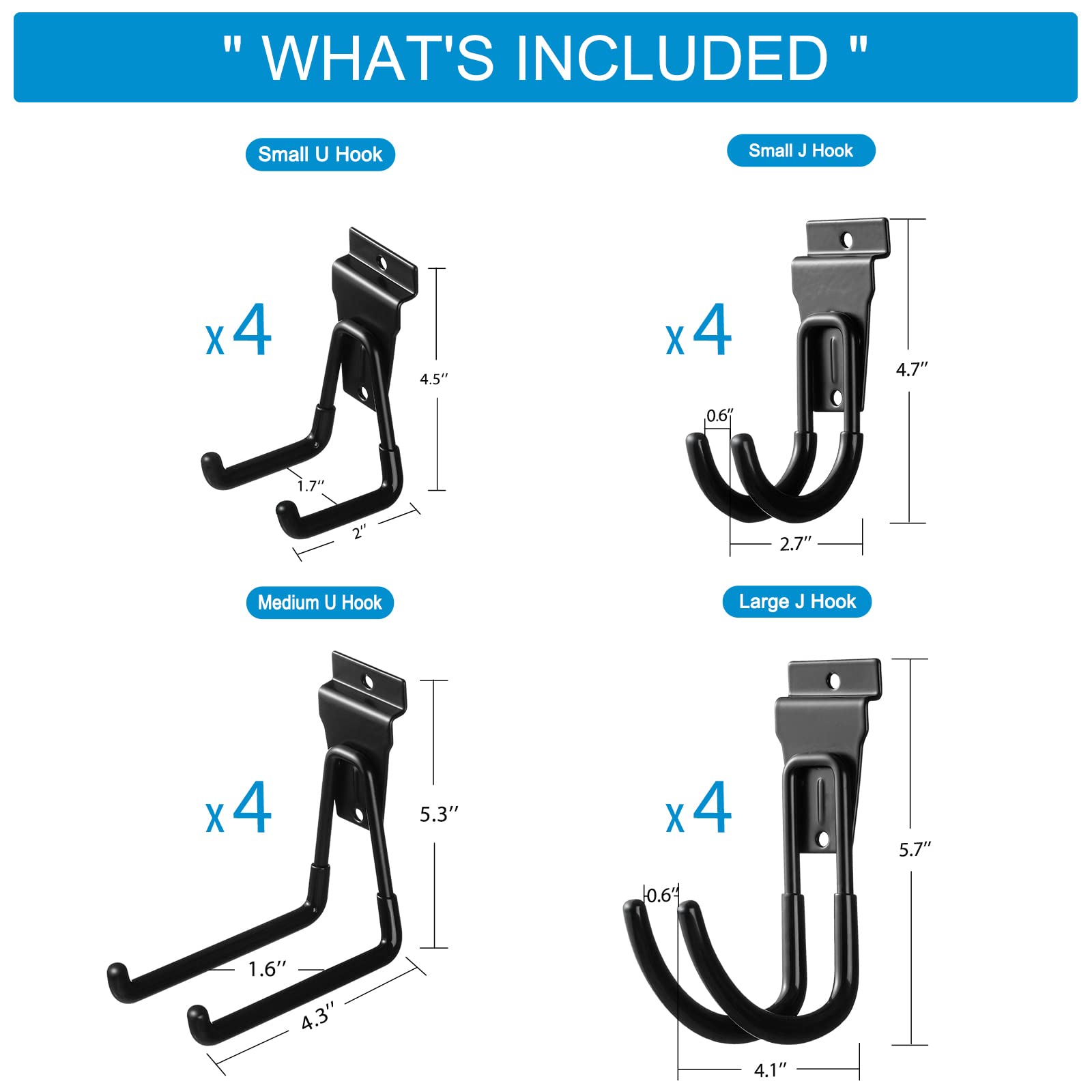 Snapklik.com : PYBTOOL Slat Wall Hanging Hooks, Slatwall Accessories ...