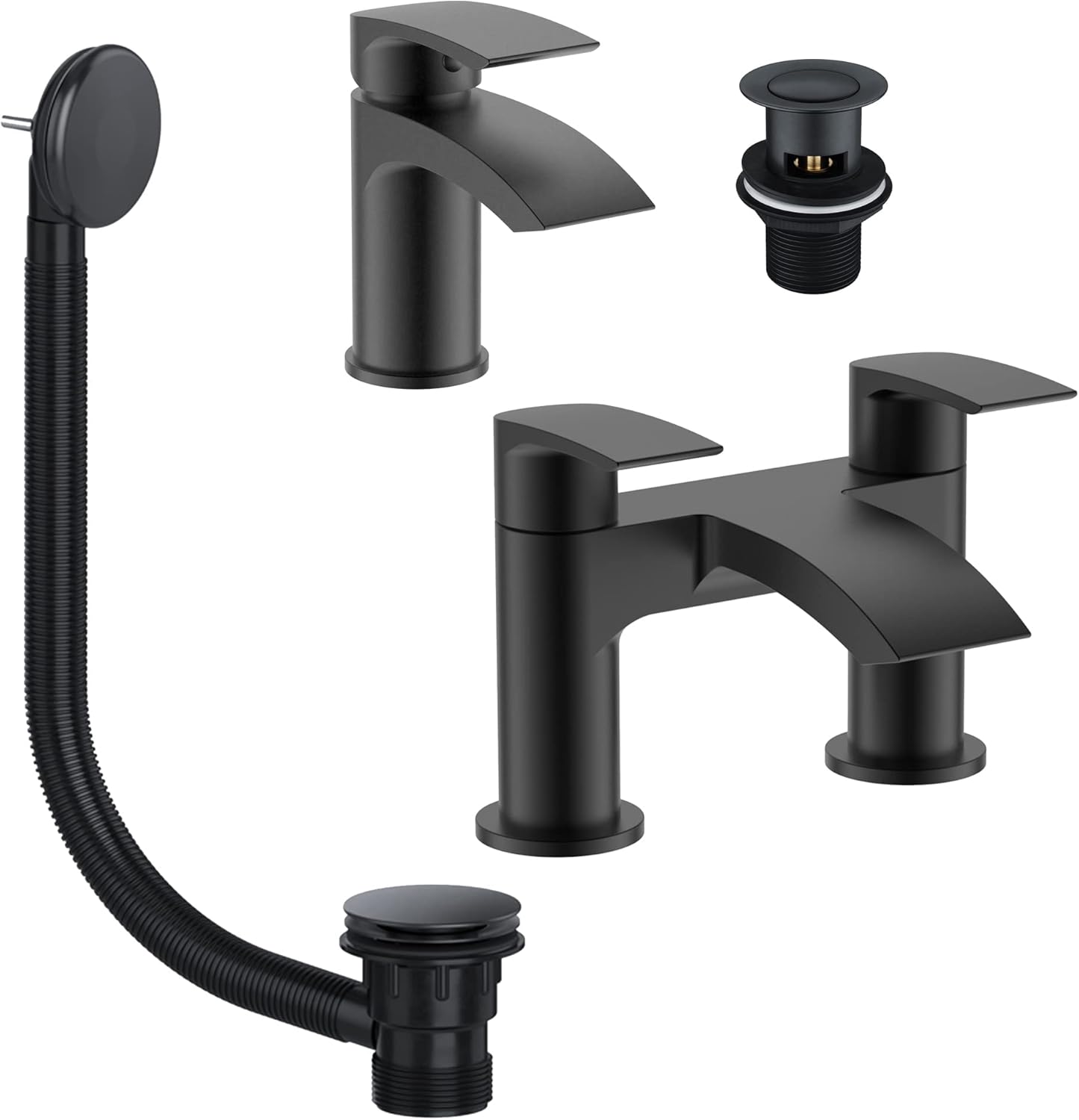 Luxury Bathroom Tap Set Waterfall Bath Filler Basin Mixer Tap Bath ...