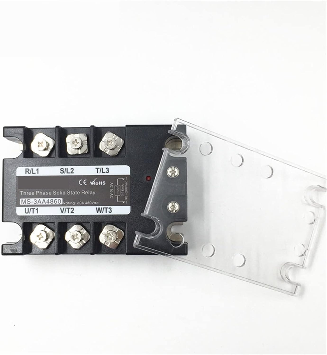 Amazon.com: FOUNCY TSR-60AA SSR-60AA Three Phase Solid State Relay AC90-280V Input Control AC 30 ...