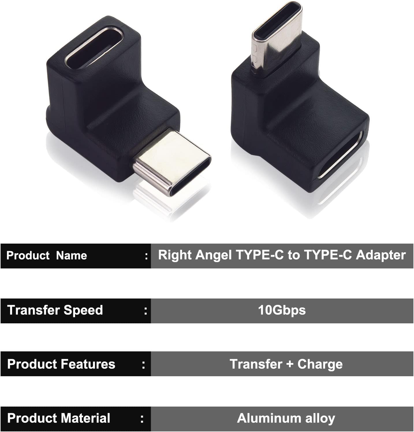 Type C Connector 90 Degree Type C Adapter Plug Right Angel USB C to ...