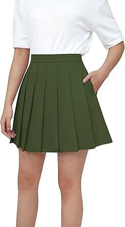 Amazon.com: SANGTREE Toddler Little & Big Girls' Solid Plain Pleated ...