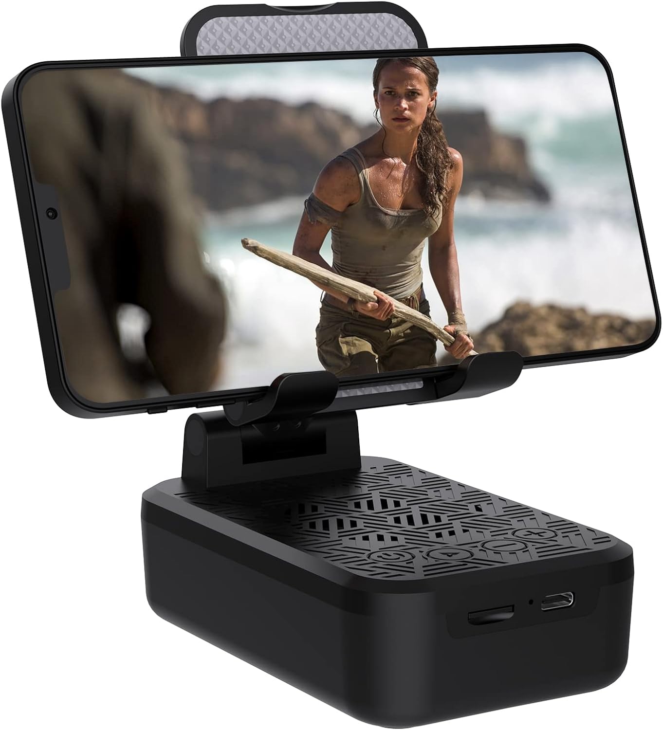 Amazon.com: Fopudy Cell Phone Stand with Wireless Bluetooth Speaker ...