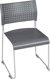 Amazon.com: Regency Eris Stack Chair, 20 Pack, Grey : Office Products