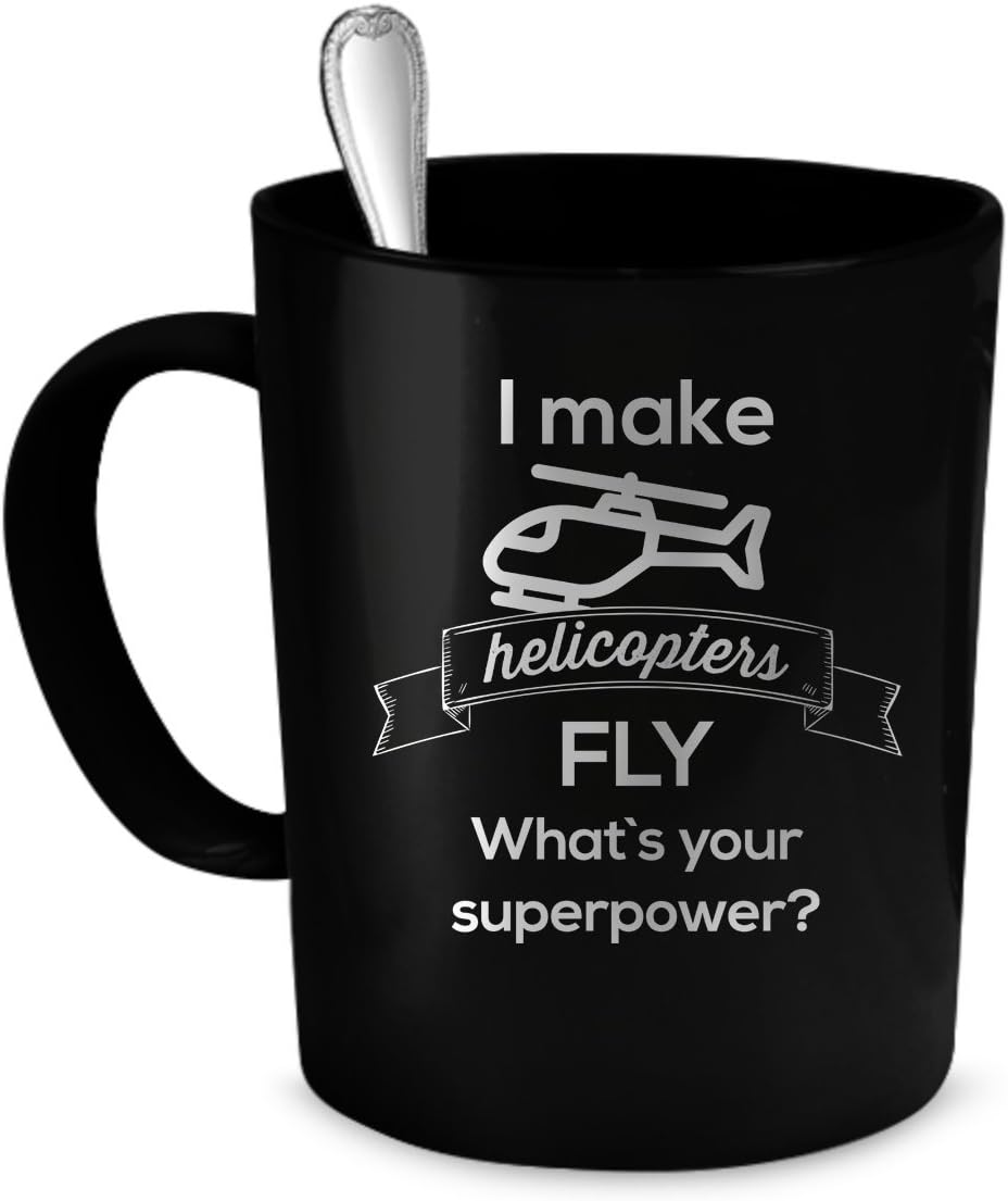 Amazon.com: Wonderful Mugs Helicopter Coffee Mug. Helicopter gift 11 oz ...