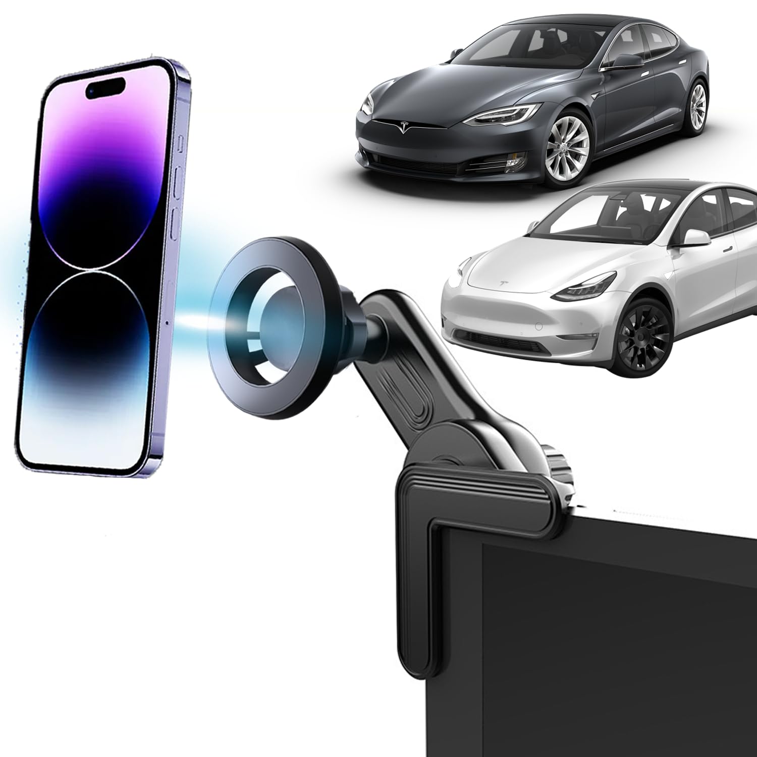 oricarmes Tesla Model Y Phone Mount for MagSafe Tesla Model 3 Phone ...