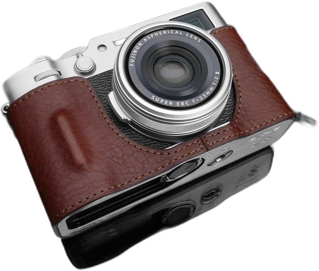 Amazon.com : Gariz HG-X100VIBR Genuine Leather Half Case for Fujifilm X ...