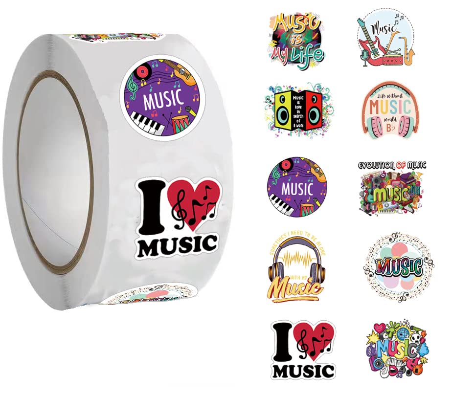 Amazon.com: Music Stickers (500 PCS), 10 Graphic Aesthetics Cartoon ...