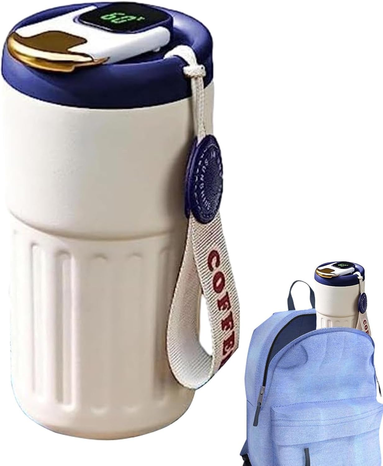 Amazon.com: Smart Coffee Vacuum Flask, 450ml Temperature Display Water ...