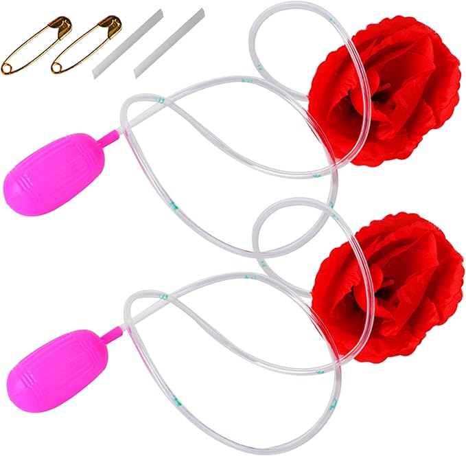 Amazon.com: nicylin Squirting Flower Red Rose 2 Sets April Fools Day ...