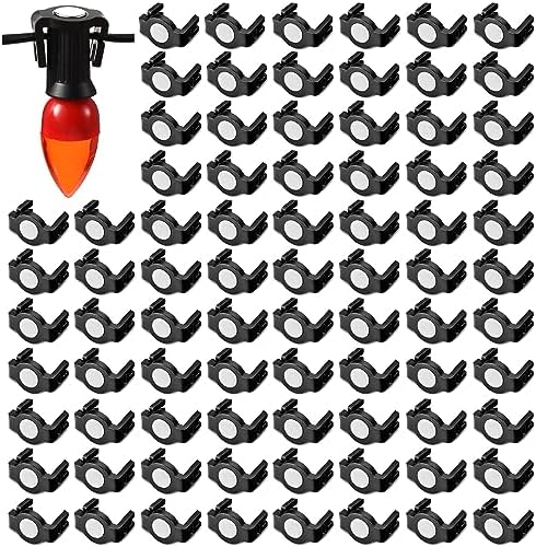 Frienda Magnetic C9 Socket Clips Magnetic Christmas Light Clips for ...