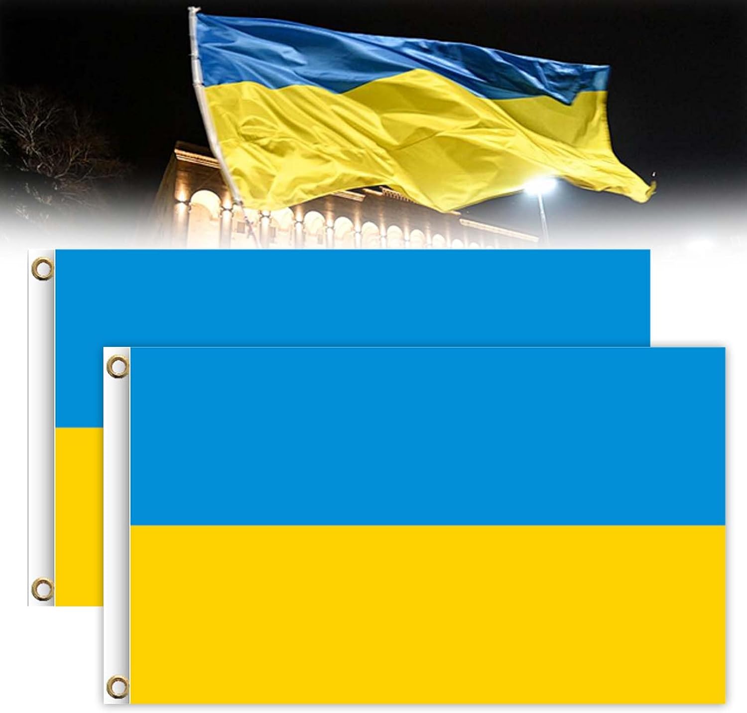 Amazon.com : Ukraine Flag, Ukrainian Flag 3x5 FT Outdoor, Double Sided ...