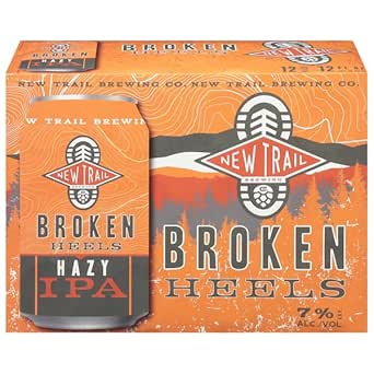 Amazon.com: NEW TRAIL BREWING CO Broken Heels Hazy IPA 12pk Cans, 12 FZ ...