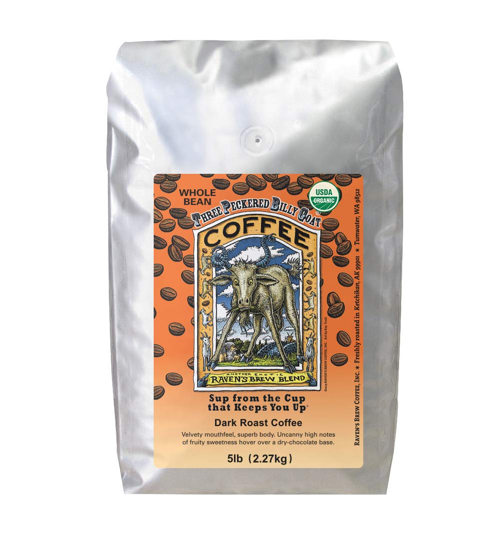 Amazon.com : Raven's Brew Coffee Three Peckered Billy Goat, 12 Ounce ...