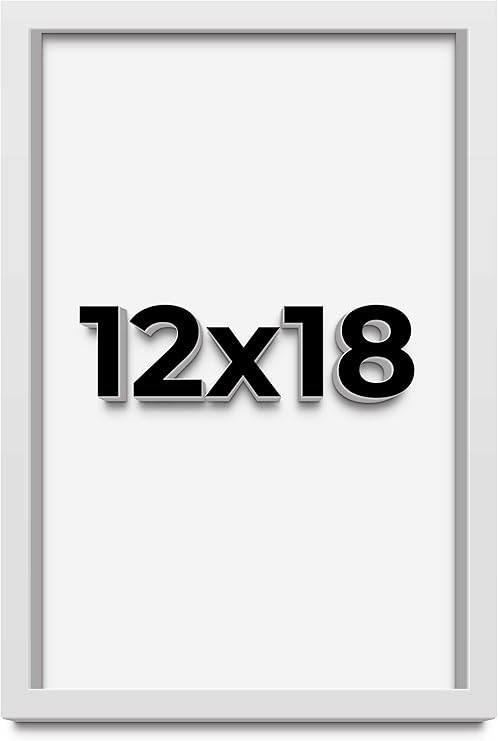 Amazon.com - 12x18 Shadow Box Frame White | 1 Inch Deep Real Wood ...